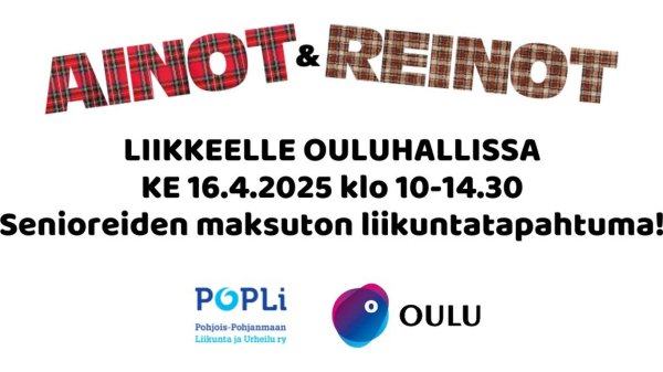 Ainot ja Reinot liikkeelle Ouluhallissa 16.4.2025 - Tyrnävän kunta